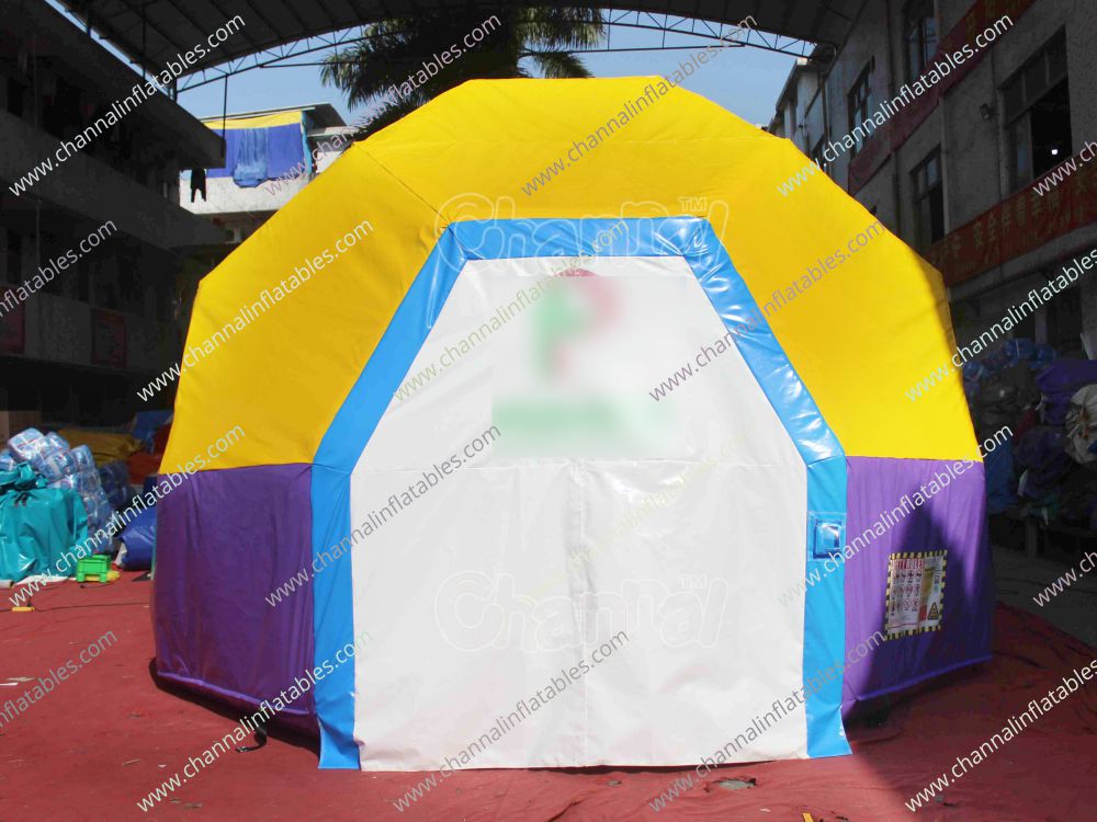 Yellow Inflatable Dome Tent - Channal Inflatables