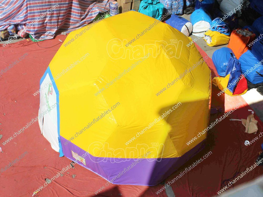 Yellow Inflatable Dome Tent - Channal Inflatables