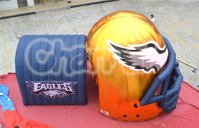 Golden Blue Inflatable Eagle Tunnel - Channal Inflatables