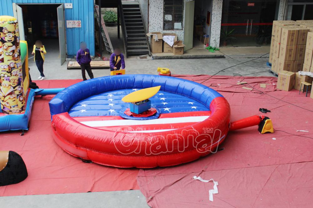 American Flag Mechanical Bull Ride - Channal Inflatables