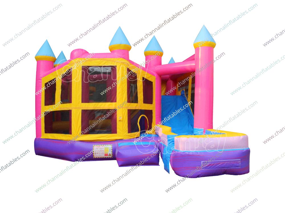 Pink Modular 5 in 1 Water Combo - Channal Inflatables