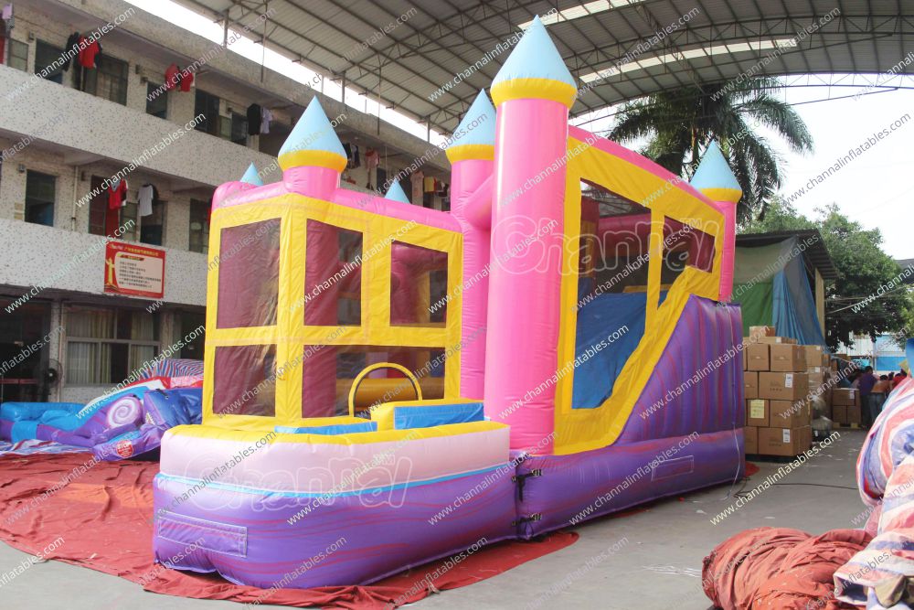 Pink Modular 5 in 1 Water Combo - Channal Inflatables