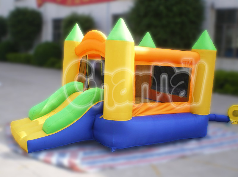 Inflatable Nylon Bouncer With Slide - Channal Inflatables