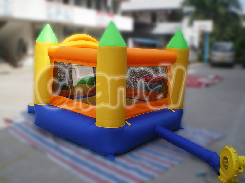 Inflatable Nylon Bouncer With Slide - Channal Inflatables
