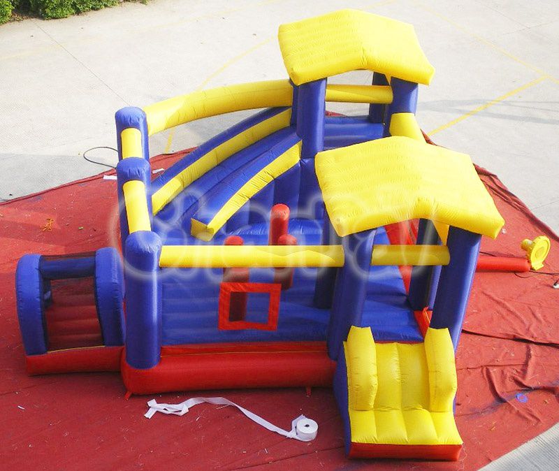 Yellow Blue Inflatable Nylon Combo - Channal Inflatables