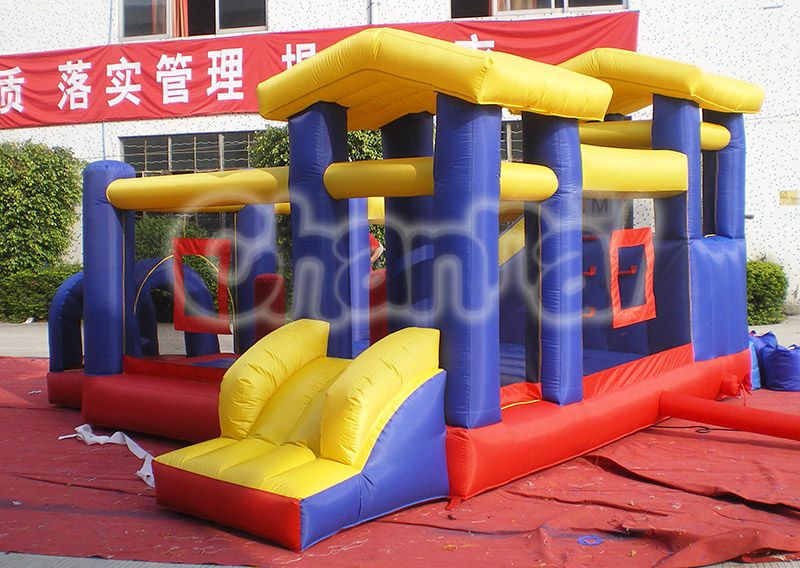 Yellow Blue Inflatable Nylon Combo - Channal Inflatables