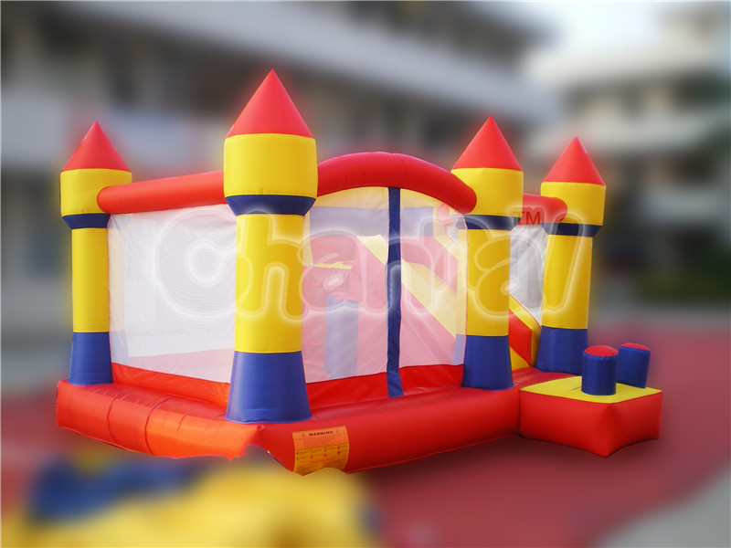 Yellow Red Castle Inflatable Nylon Combo - Channal Inflatables