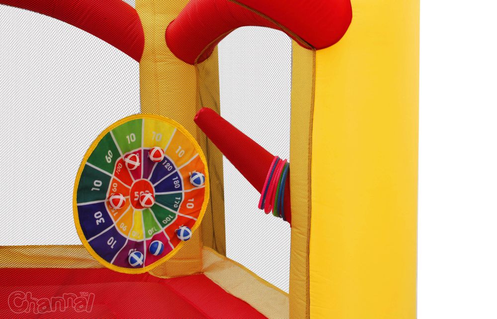 Inflatable Blue Red Nylon Castle Combo - Channal Inflatables