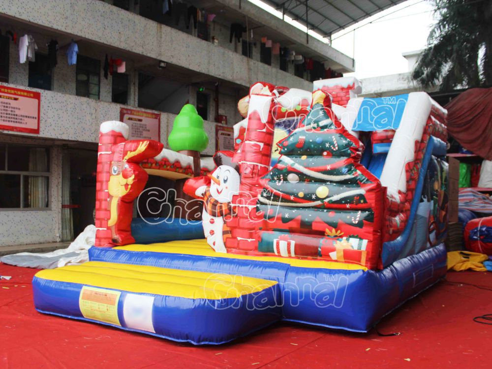 Christmas Eve Bounce House Slide - Channal Inflatables