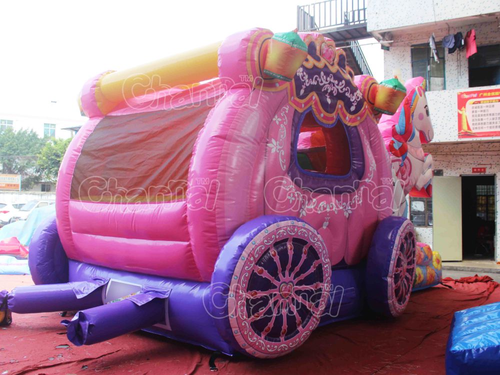 Unicorn Princess Carriage Inflatable Combo - Channal Inflatables