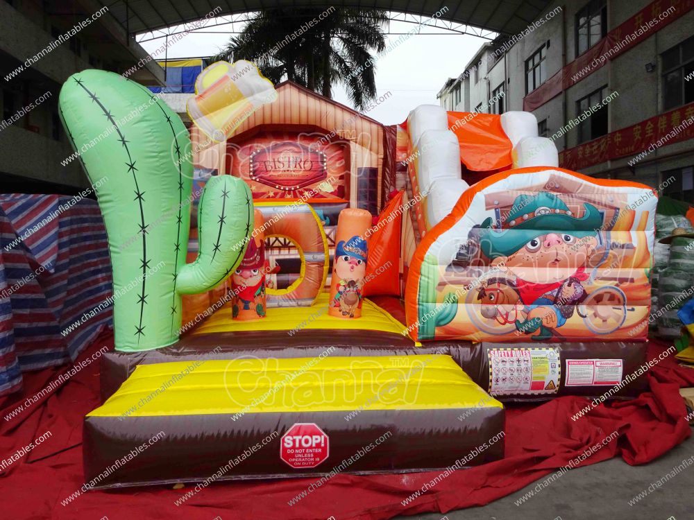 Western Saloon Inflatable Combo - Channal Inflatables