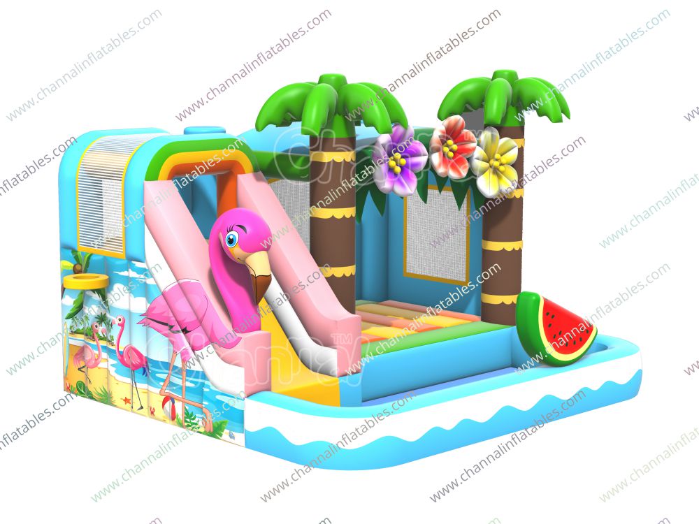 Flamingo Inflatable Combo - Channal Inflatables