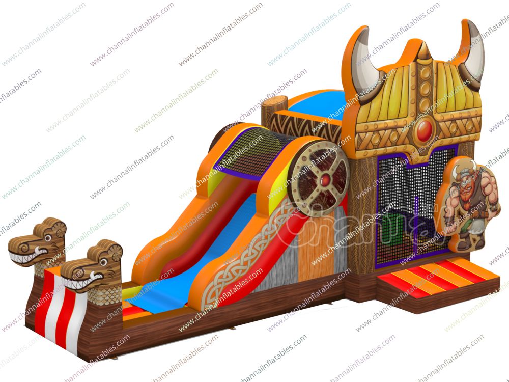 Viking Ship Inflatable Combo - Channal Inflatables