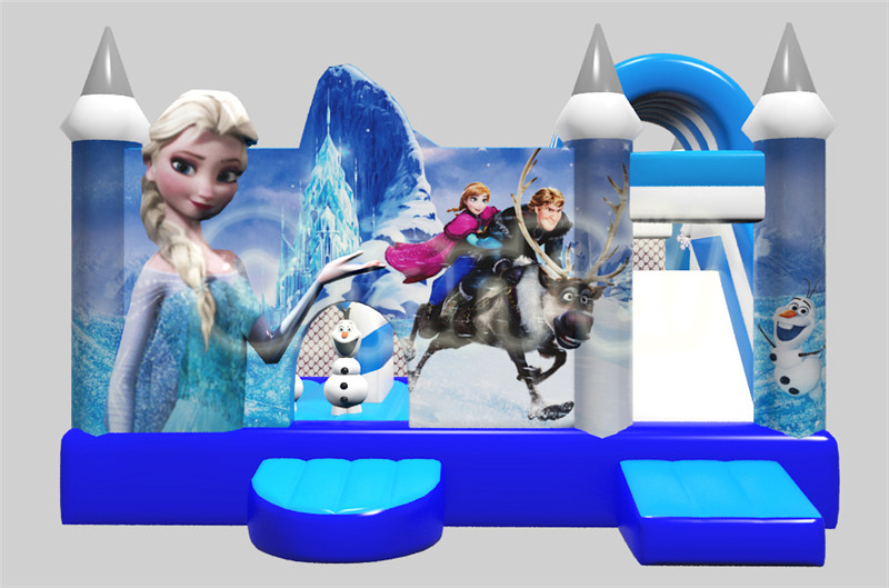 Frozen Movie Theme Inflatable Castle Combo - Channal Inflatables