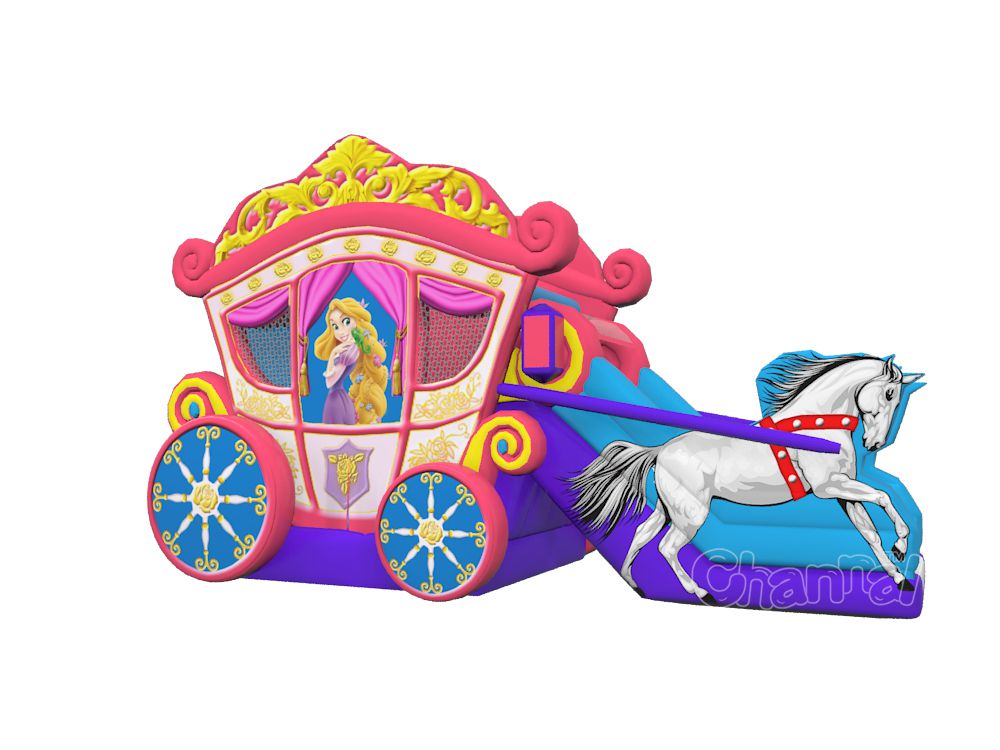 Rapunzel Inflatable Carriage Combo - Channal Inflatables