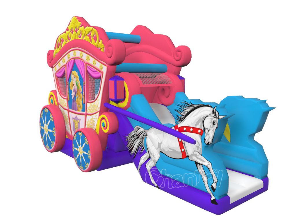 Rapunzel Inflatable Carriage Combo - Channal Inflatables