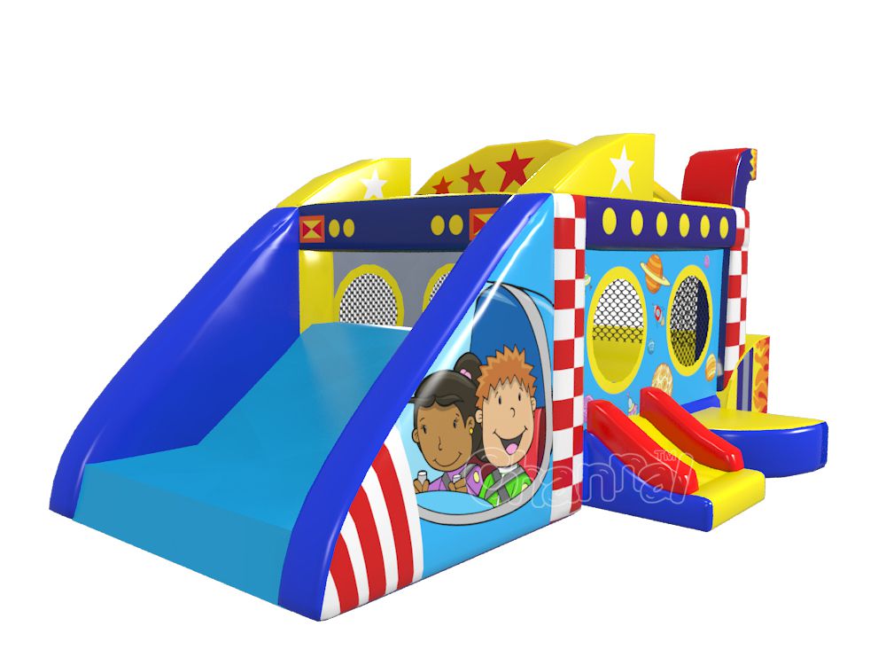 Space Ship Bounce House With Slide - Channal Inflatables