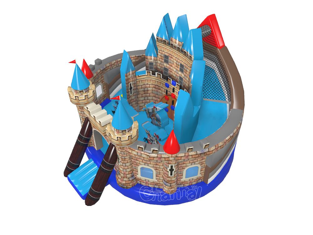 Knights Castle Inflatable Slide Playground - Channal Inflatables