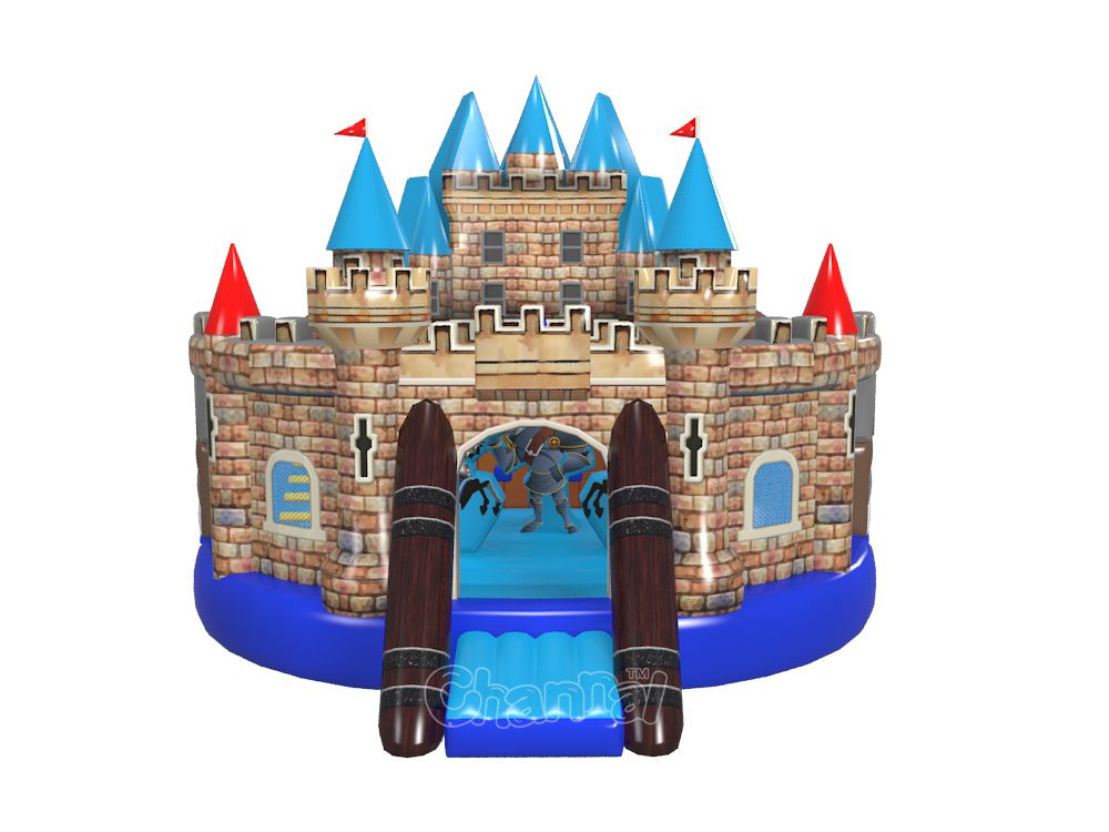 Knights Castle Inflatable Slide Playground - Channal Inflatables