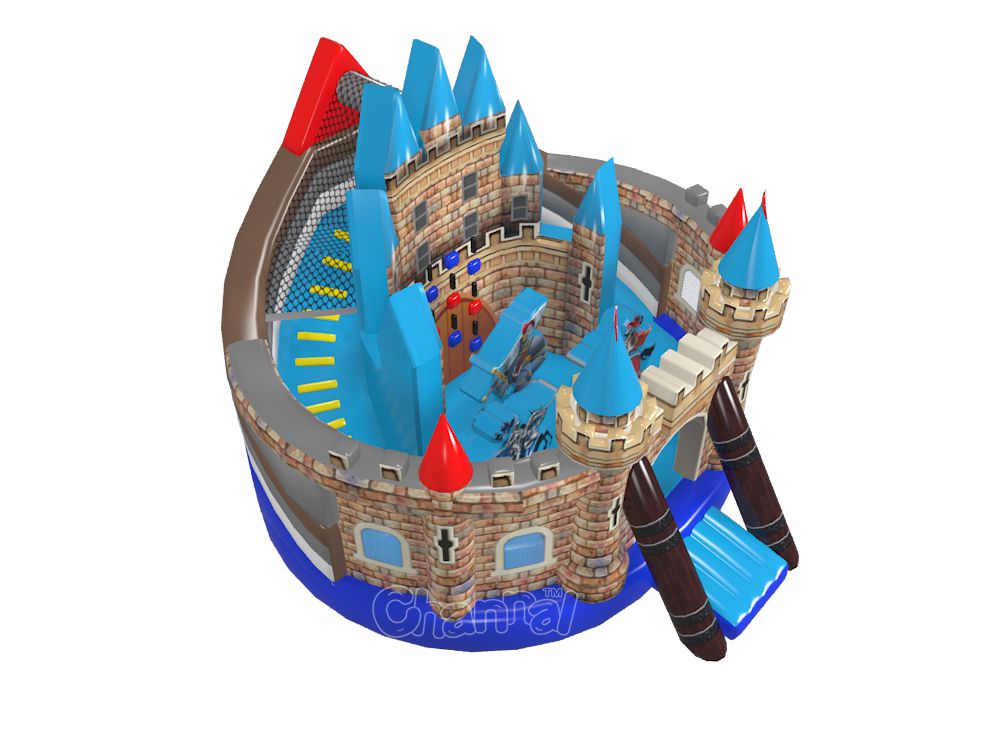 Knights Castle Inflatable Slide Playground - Channal Inflatables
