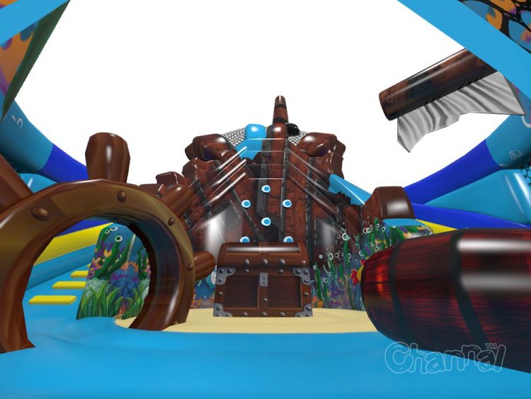 Sunken Shipwreck Treasure Inflatable Combo Playground - Channal Inflatables