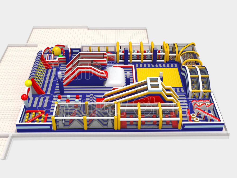 Giant Inflatable Obstacle Course Playground - Channal Inflatables