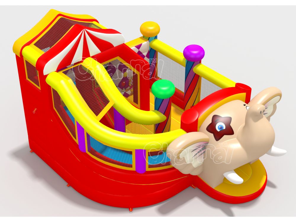 Circus Elephant Inflatable Playground - Channal Inflatables