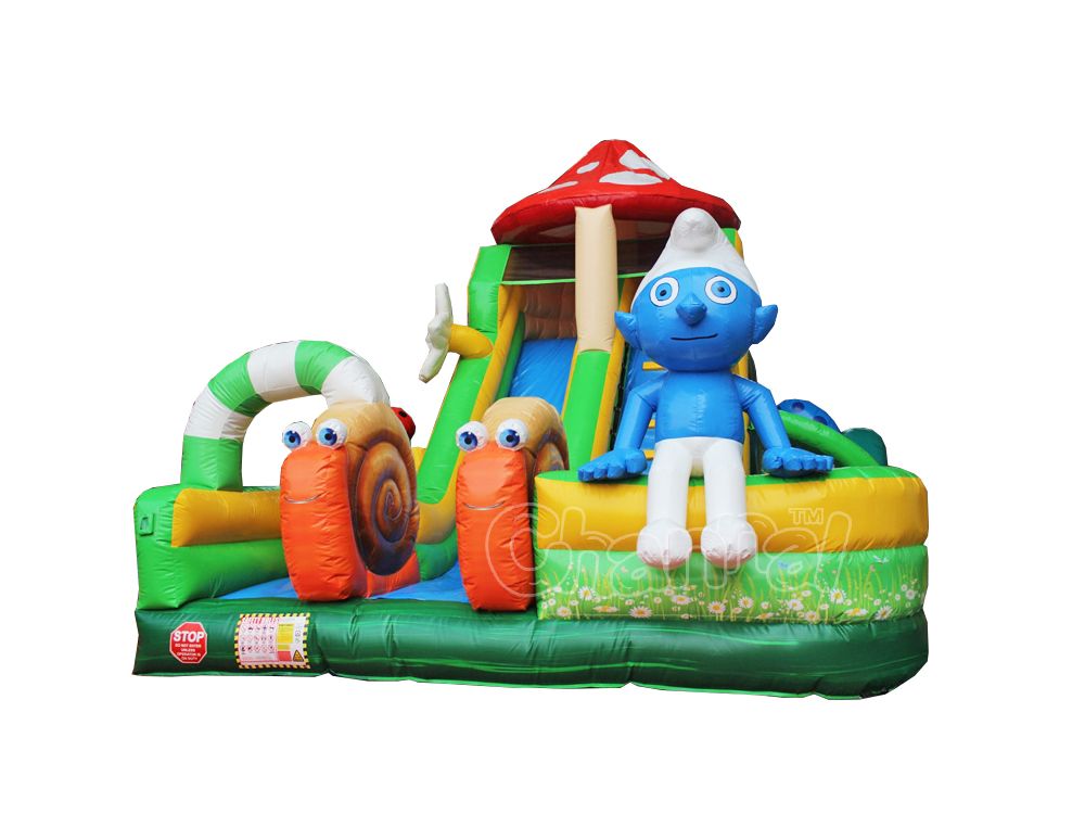 Smurfs Mushroom House Inflatable Obstacle - Channal Inflatables