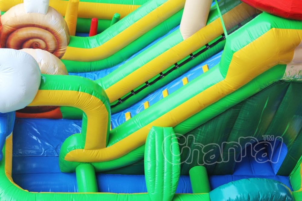 Smurfs Mushroom House Inflatable Obstacle - Channal Inflatables