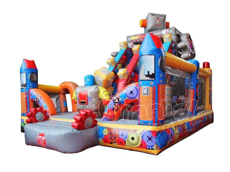 Robots Factory Inflatable Obstacle Course - Channal Inflatables