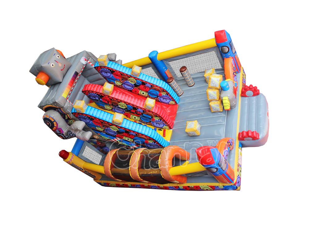 Robots Factory Inflatable Obstacle Course - Channal Inflatables