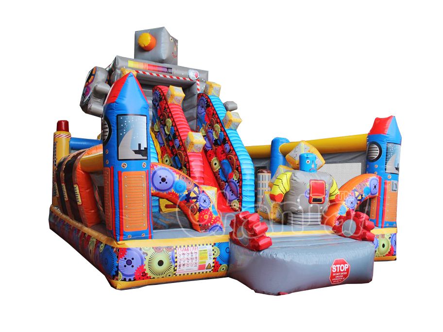 Robots Factory Inflatable Obstacle Course - Channal Inflatables