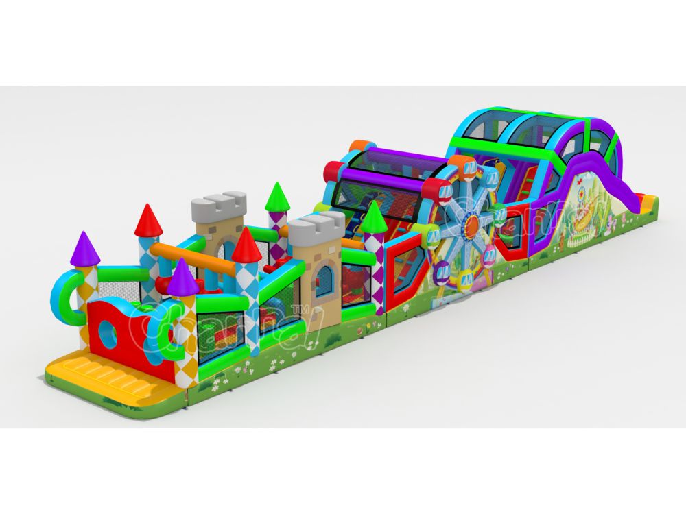 Amusement Park Inflatable Obstacle Course - Channal Inflatables