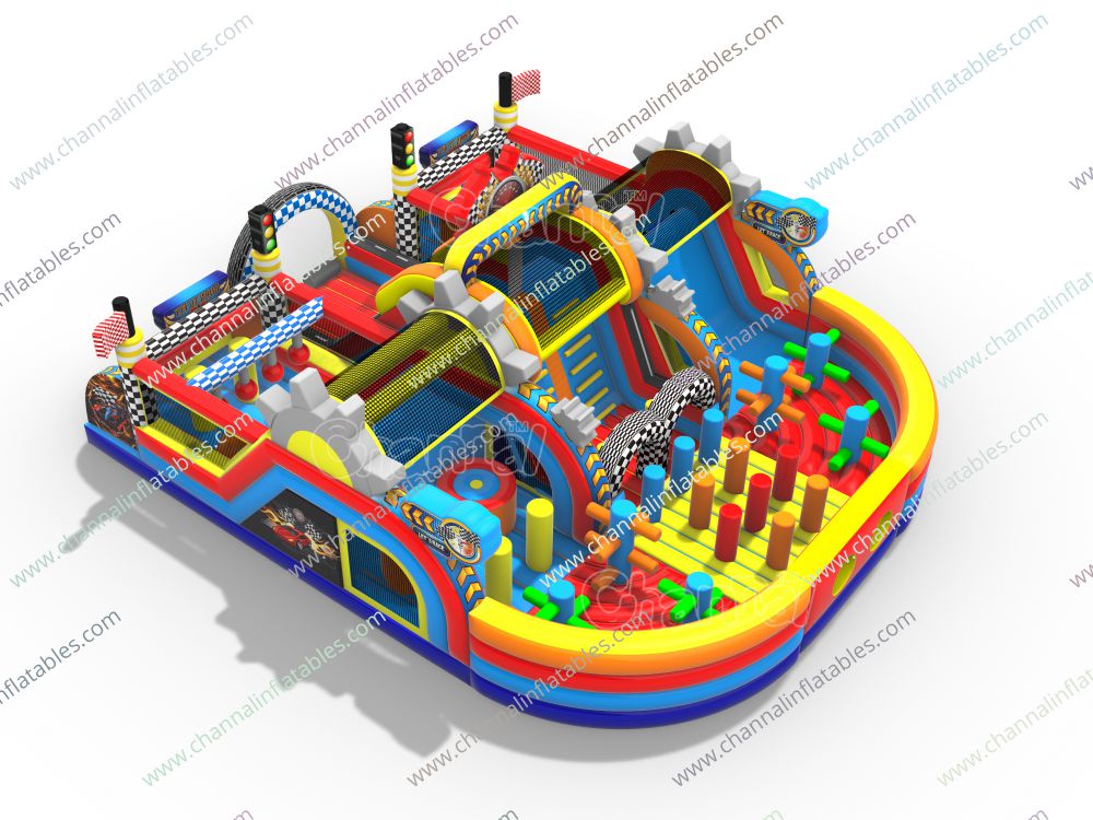 Race Car Inflatable Obstacle Course - Channal Inflatables