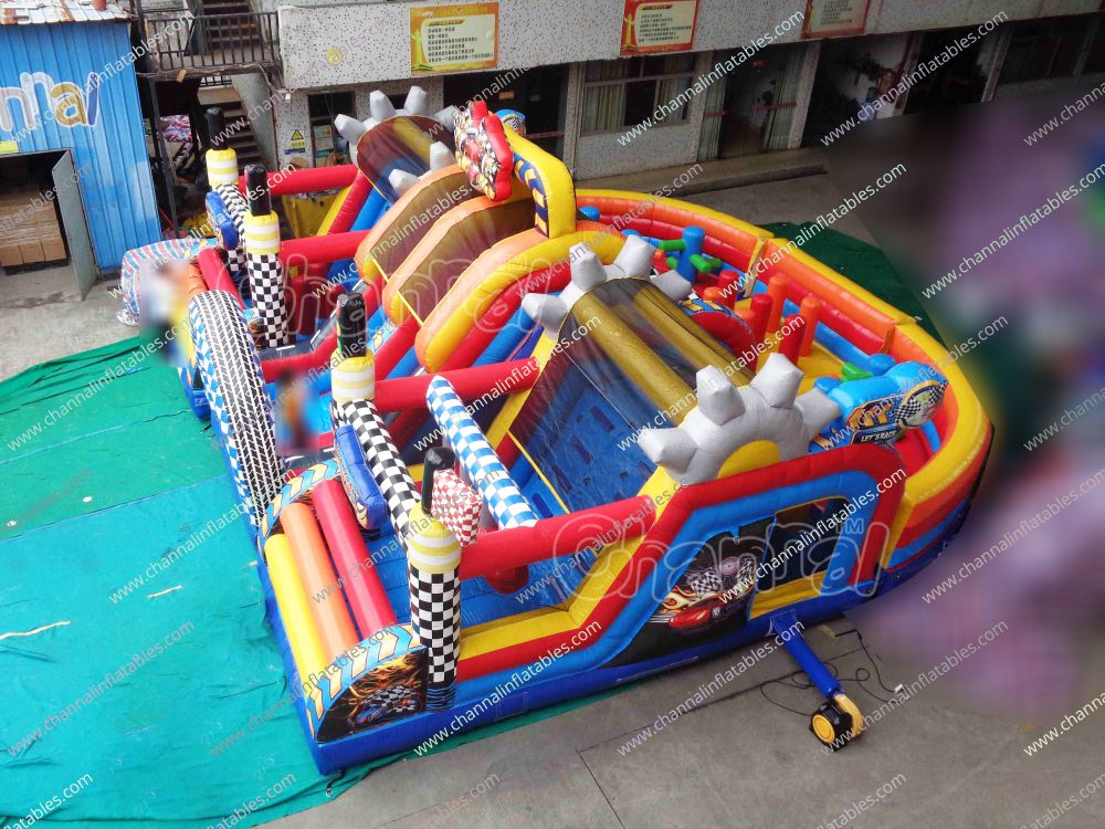 Race Car Inflatable Obstacle Course - Channal Inflatables