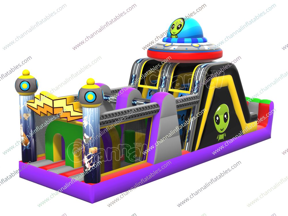 Alien Abduction Inflatable Obstacle Course - Channal Inflatables