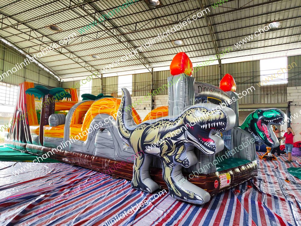 Jurassic World Inflatable Obstacle Course - Channal Inflatables