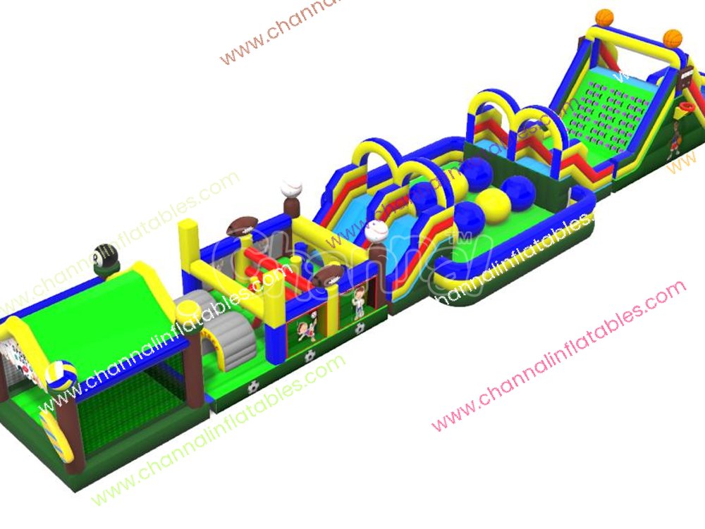 Sports Challenge Inflatable Obstacle Course - Channal Inflatables