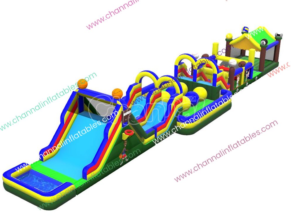 Sports Challenge Inflatable Obstacle Course - Channal Inflatables