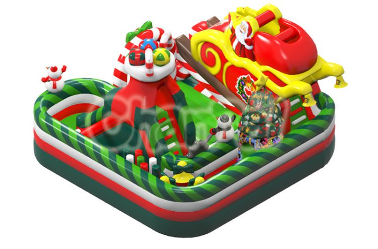 Christmas Theme Inflatable Obstacle Course - Channal Inflatables