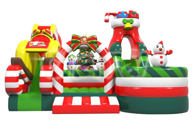 Christmas Theme Inflatable Obstacle Course - Channal Inflatables
