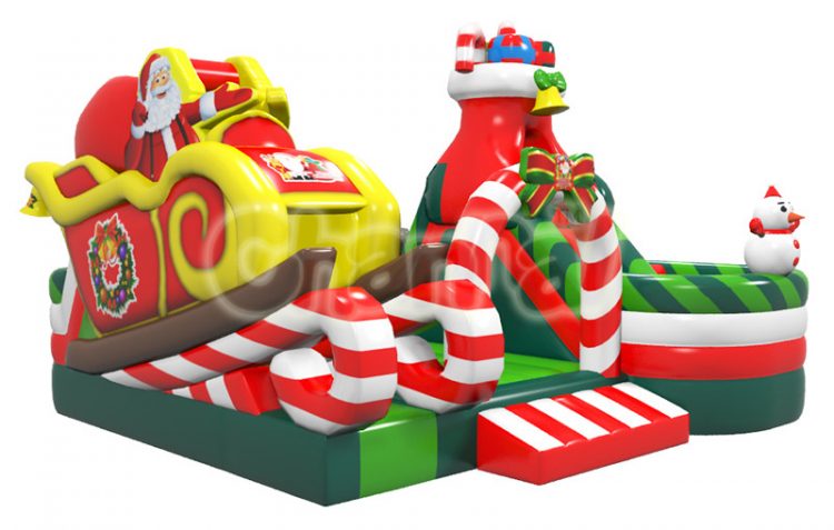 Christmas Theme Inflatable Obstacle Course - Channal Inflatables