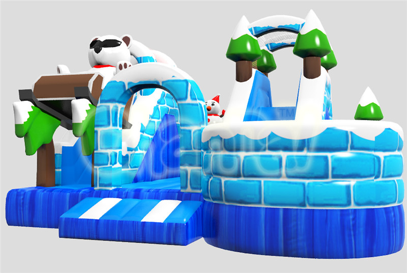 Ice Cedar Castle Inflatable Obstacle Course - Channal Inflatables