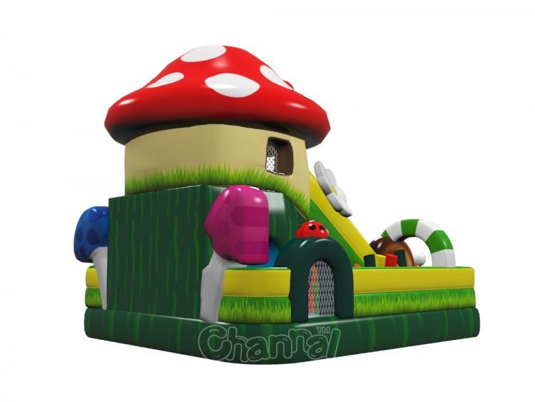 Smurfs Mushroom House Inflatable Obstacle - Channal Inflatables
