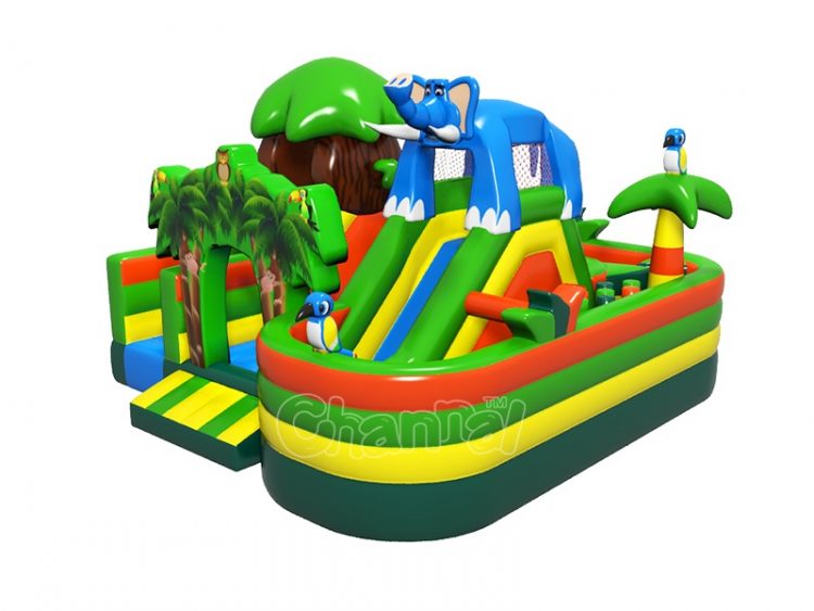 Jungle Animals Inflatable Obstacle - Channal Inflatables