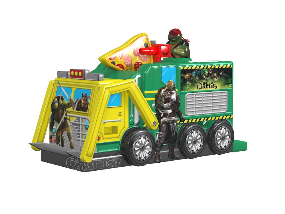 Ninja Turtle Tactical Truck Inflatable Obstacle Course - Channal ...