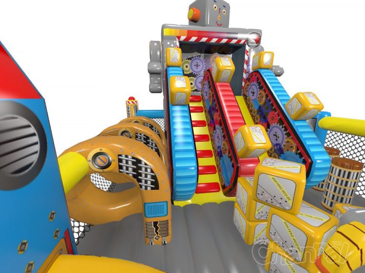 Robots Factory Inflatable Obstacle Course - Channal Inflatables