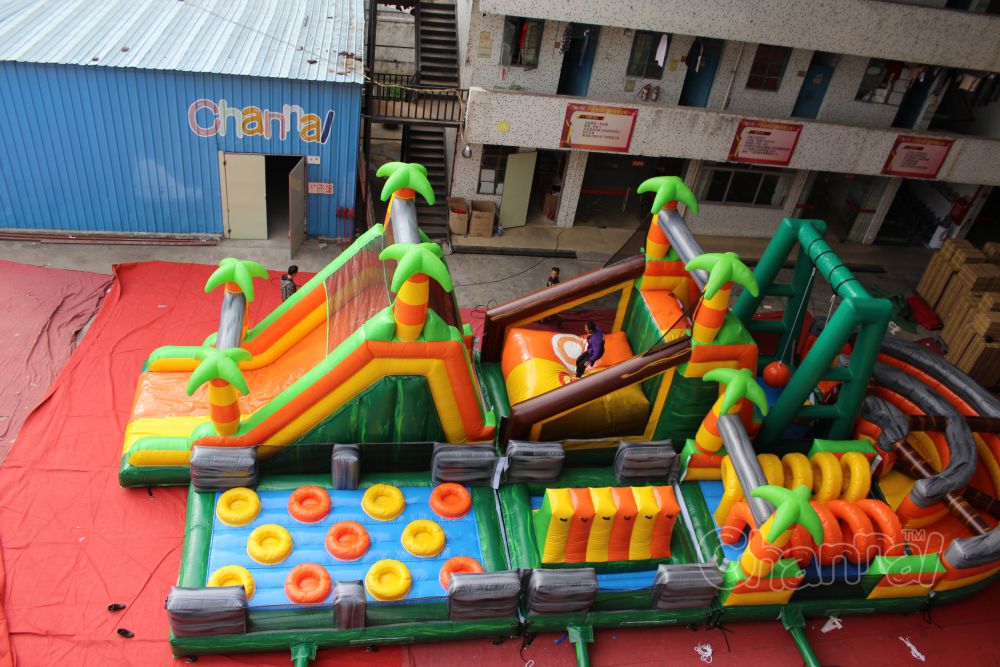 Inflatable Jungle Challenge Obstacle Course - Channal Inflatables