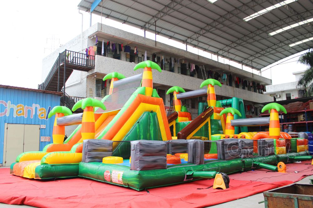 Inflatable Jungle Challenge Obstacle Course - Channal Inflatables