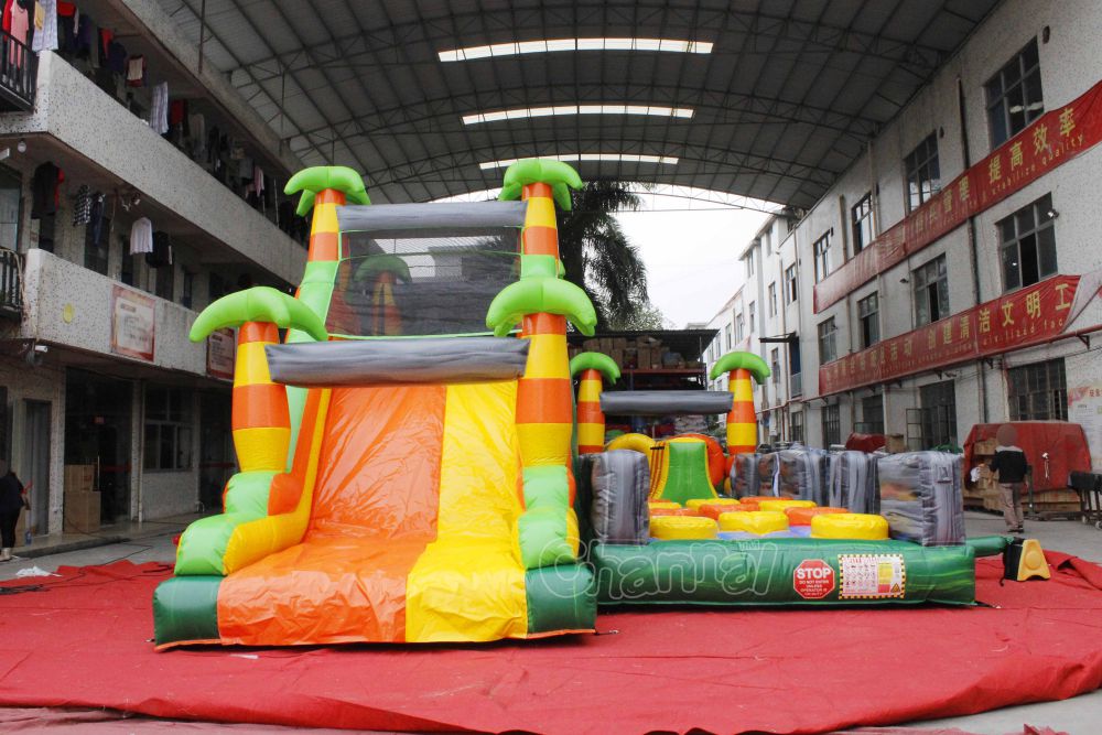 Inflatable Jungle Challenge Obstacle Course - Channal Inflatables